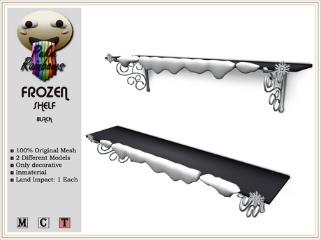 Second Life Marketplace - [PR] Frozen Shelf - Black (Boxed)